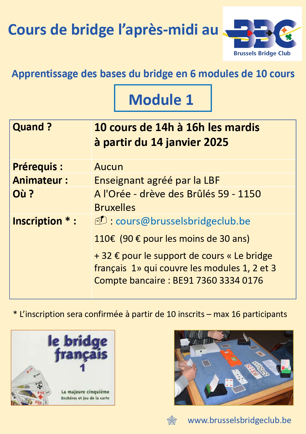 Votre Club de Bridge à Bruxelles - Brussels Bridge Club